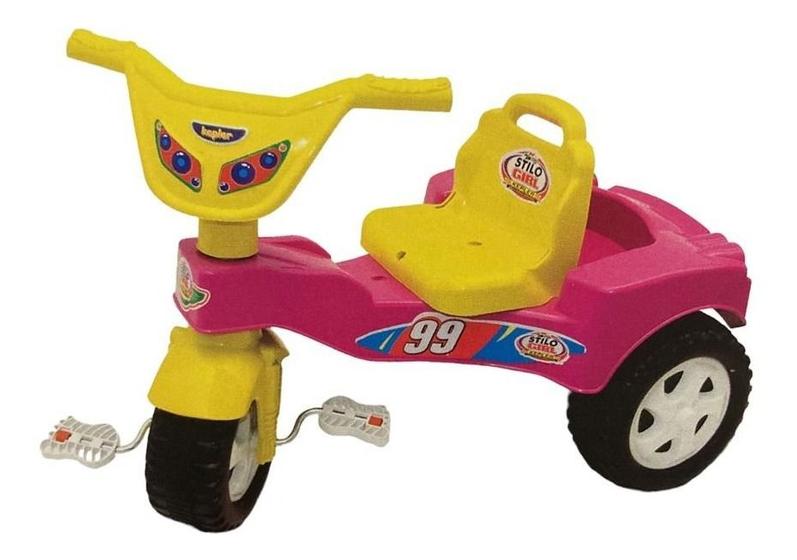 Triciclo Infantil Velotrol Rosa Menina Stilo Girl Com Assento Ajustável ...