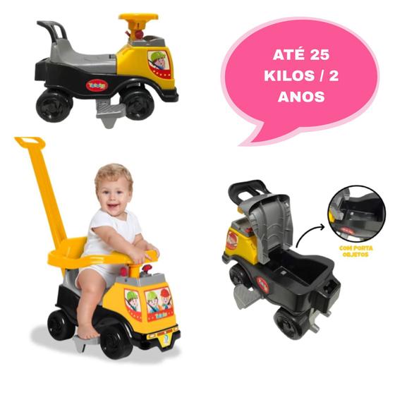 Triciclo Totoka Plus Amarelo Velotrol Motoca Infantil Empurrador Apoio P/pés - Cardoso Toys ...