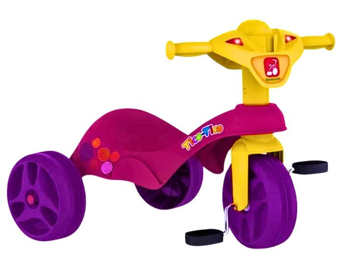 Triciclo Velotrol Infantil Tico-Tico Club Rosa Com Pedal - BANDEIRANTE ...
