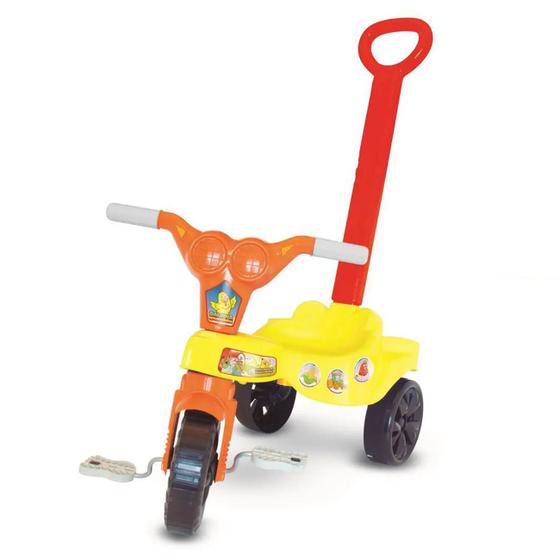 Triciclo Velotrol Kepler Galinha Amarelinha Com Empurrador - Amarelo ...