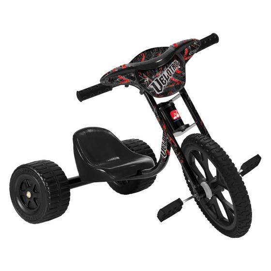 Triciclo Velotrol Speed Bandeirante Preto Roda 14" - Velotrol e ...