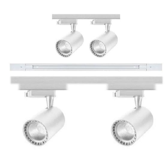 Trilho Eletrificado 1 Metro Com 2 Spots Led Branco 7W 6500K - CTB ...