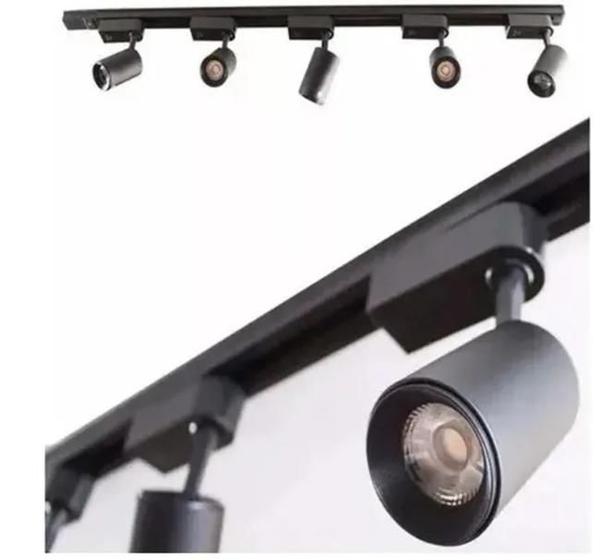 Trilho Eletrificado 1metro + 5 Spot Led 7w 3000k Bivolt - Redtun ...