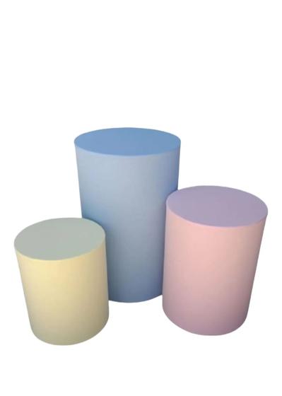 Trio de Capas para Cilindro Tema Cores Candy, Chá Revelação, Unicórnio ...