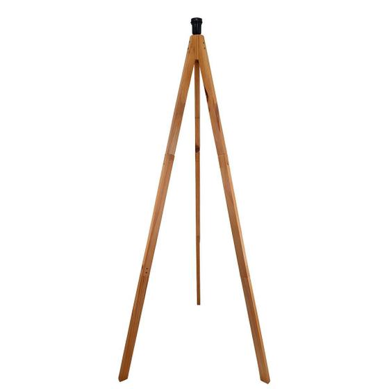 Tripé De Chão Madeira Iluminação Decoração Ambientes Bivolt ...