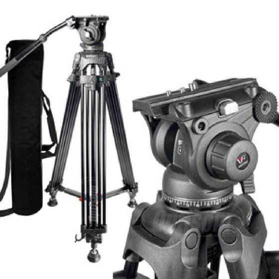 TRIPÉ Profissional Fluido Hidraulico VIDEO WT616 Qr6 wf616 - WEIFENG ...