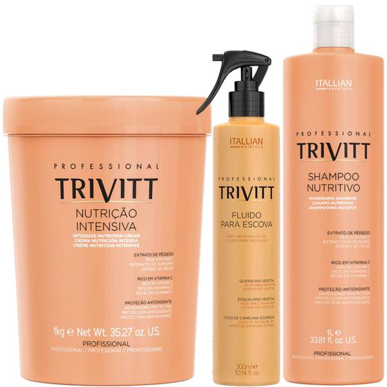 Trivitt - Kit Fluido para Escova 300ml com Nutrição Intensiva 1kg e ...