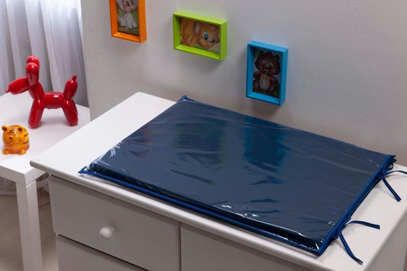 Trocador para comoda de Bebê Azul marinho Liso Trocador para Nenem Azul ...
