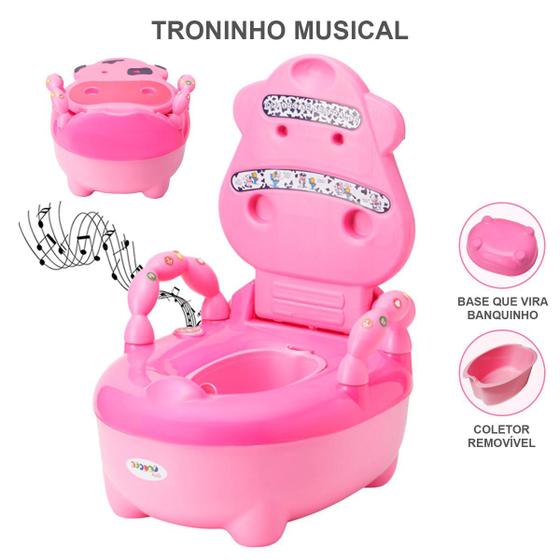 Troninho Infantil Pinico Penico Fazendinha Musical Desfralde - Protek ...