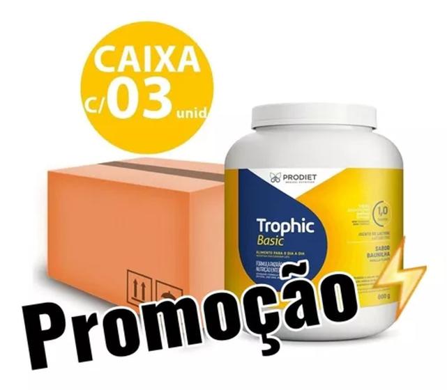 Trophic Basic Po 800g Baunilha Caixa com 3- Prodiet - Complemento ...