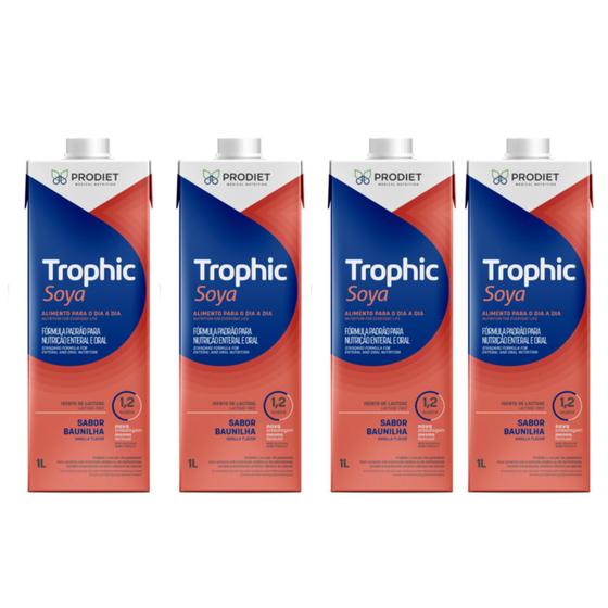 Trophic Soya 1L 1.2 Kcal/ml Isento de lactose - Kit com 3 unid ...