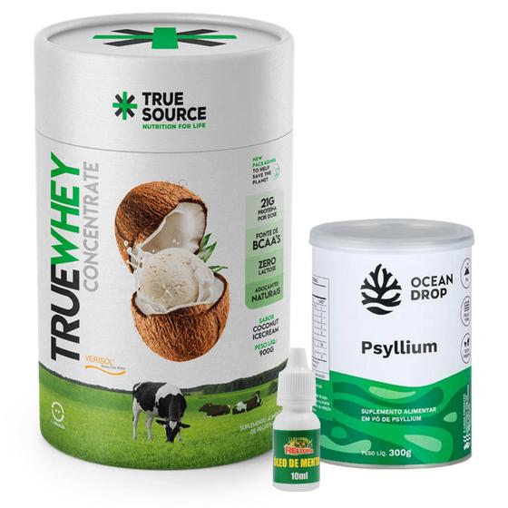 True Concentrate - Zero Lactose - 900g - True Source + Psyllium em Pó ...