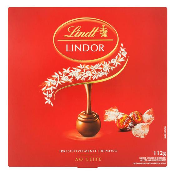 Trufa de Chocolate ao Leite Lindt Lindor Caixa 112g - Chocolate / Barra ...