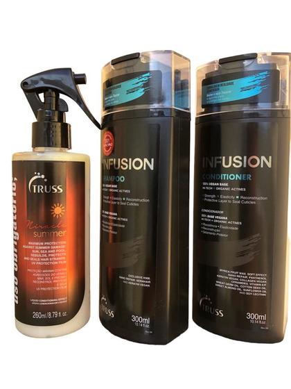 Truss Infusion Shampoo e Condicionador 300ml+Uso Obrigatório Summer ...