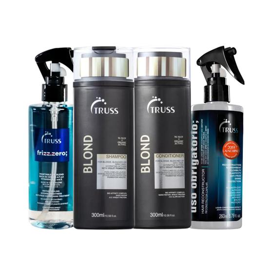 Truss Kit Blond Frizz Zero Obrigatório (4 Produtos) - Kit de Tratamento ...
