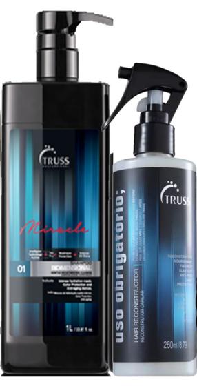 Truss Miracle Shampoo Bidimensional + Uso Obrigatório - Kit de Tratamento para Cabelos ...