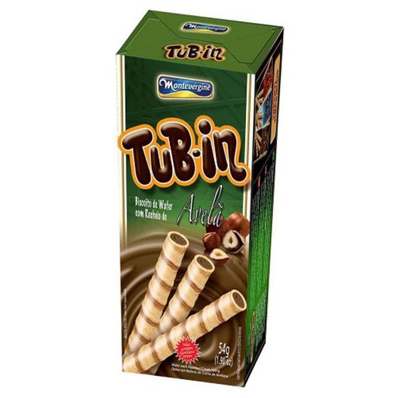 Tubinho de Wafer Tub In Recheio Avelã 48g - Montevérgine - Tubinho de ...