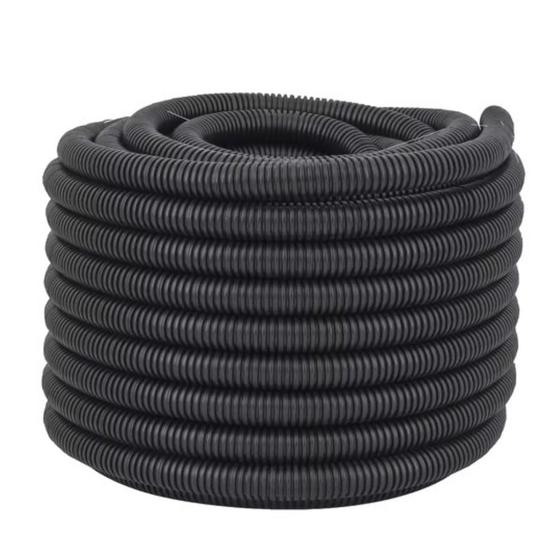 Tubo EletroDuto com Guia Corrugado Preto 2 Polegada 63mm com 50m ...