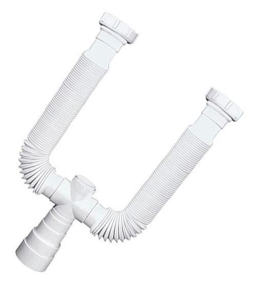 Tubo extensível Sifão multi uso duplo para Cubas Duplas - Delflex ...