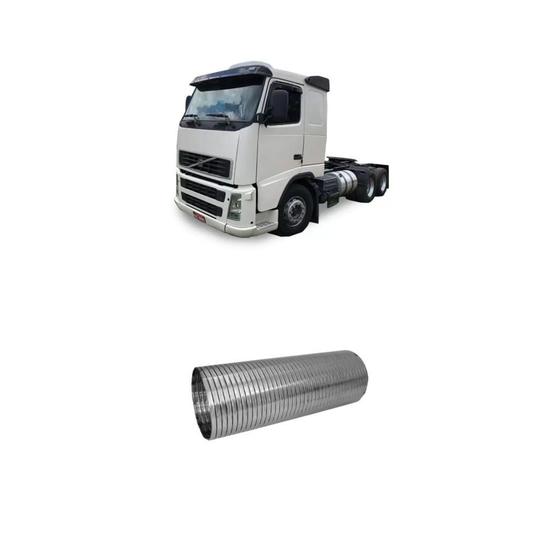 Tubo Flexivel Escape Inox 127X340mm 3199065 Volvo FH NH FM - BRC ...