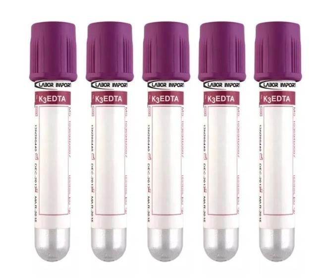 Tubo Para Coleta De Sangue A Vácuo Com Edta K3 4ml 100 Unidades - LaborImport - Tubo de Coleta ...