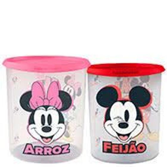 Tuperware - arroz e feijão Disney - mickey e minnie - tupperware - Kit ...