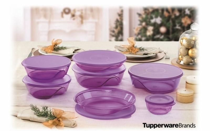 Tupperware Bea Pda Policarbonato Roxo 7 Peças Freezer Micro - Pote ...