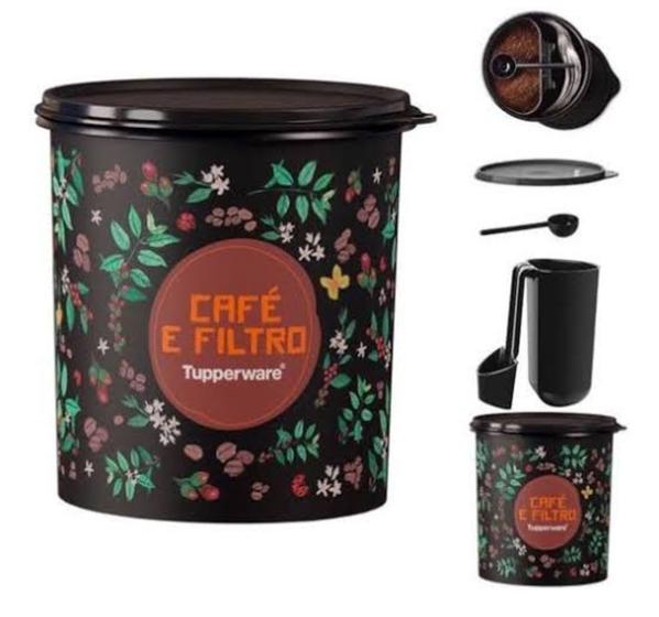 Tupperware Caixa Café e Filtro - Floral - Pote - Magazine Luiza