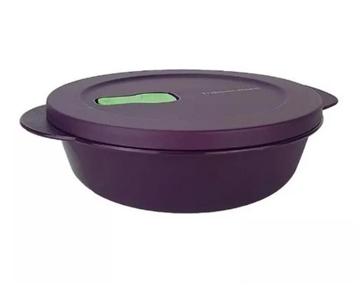 Tupperware Cristalwave Redondo 1 Litro Microondas Marmita Berinjela ...