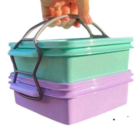 Tupperware Kit 2 Tupper Pote 780ml com Alça Ideal para Levar - Pote ...