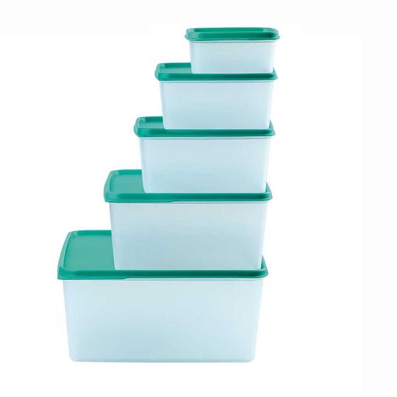 Tupperware Kit 5 peças Basic Line Pote Hermético Empilhável - Pote ...