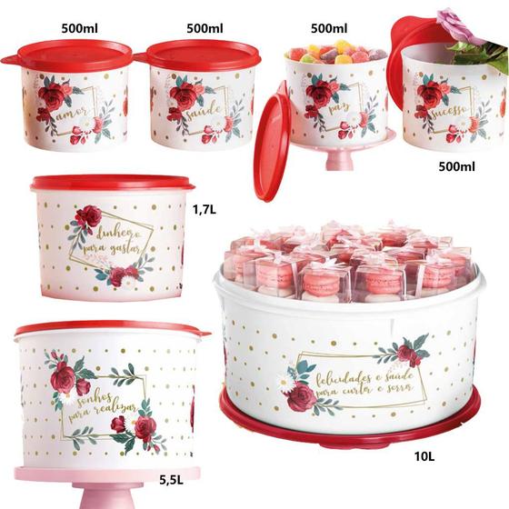 Tupperware Kit 7 Tupper Caixa Frases Decorada Pote - Pote - Magazine Luiza