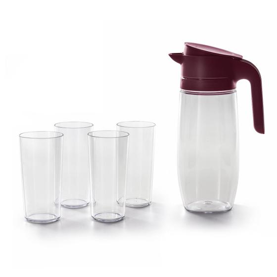 Tupperware Kit Jarra + Copo Clear Policarbonato Transparente - Copo de ...