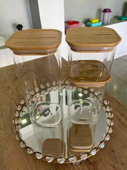 Tupperware Kit Linha Modular Bambu e Vidro Borossilicato Original ...