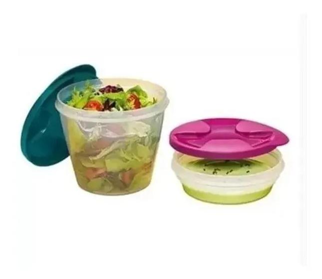 Tupperware Kit Marmita Duo Salada 800ml + 240ml(molheira) - Marmitas ...