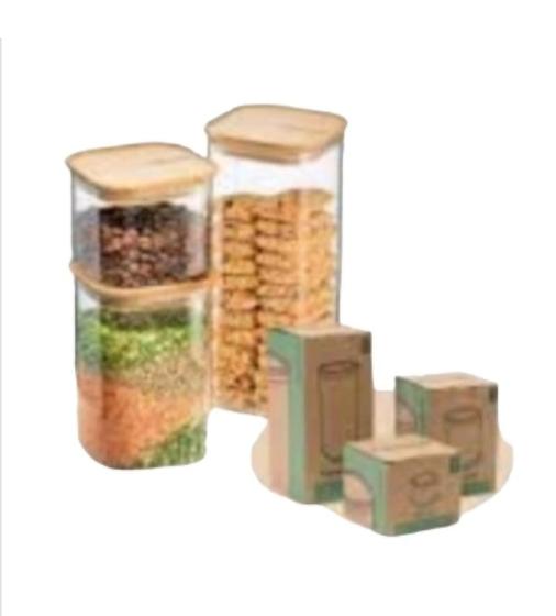 Tupperware Kit Modular Bambu 3 Peças - Pote - Magazine Luiza