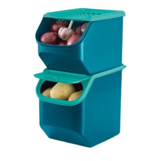 Tupperware Kit Modular Peacock Cebola Alho & Batata 3L + 5L - Vasilha ...
