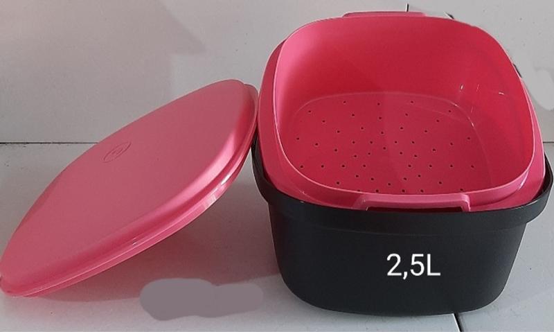 Tupperware Múltipla 2,5 litros preta com rosa - Pote - Magazine Luiza