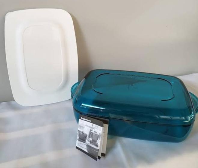 Tupperware Tigela Microplus Retangular 1,7 litros Turmalina - Tigela ...