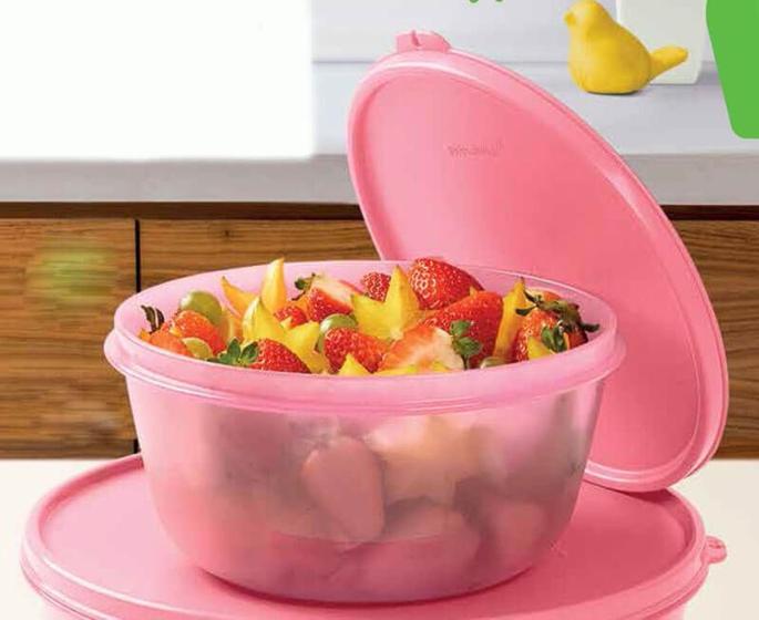 Tupperware Tigela Visual 4 Litros Rosa - Tigela - Magazine Luiza