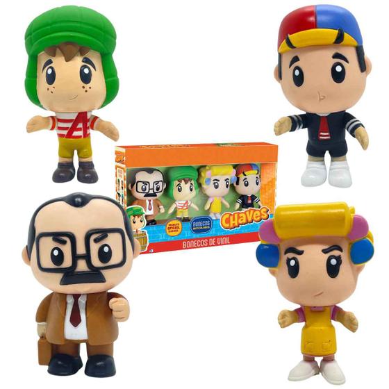 Turma Do Chaves 4 Bonecos Articulados Em Vinil Edição Limitada Original ...
