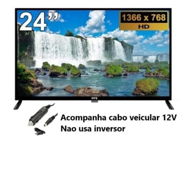 Tv 24 Pol 12V Digital Caminhão Ônibus Lancha Barco Carro Van - Hye ...