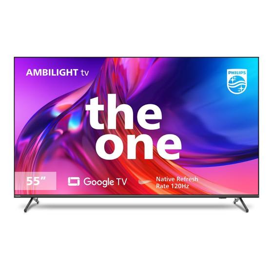 TV 55 Philips Smart 4K Ambilight 120Hz GoogleTV The One 55PUG8808 ...
