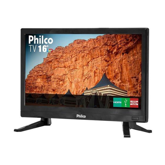 TV LED 16 Polegadas Philco HD PTV16S86D com Conversor Digital 2 HDMI 1 ...