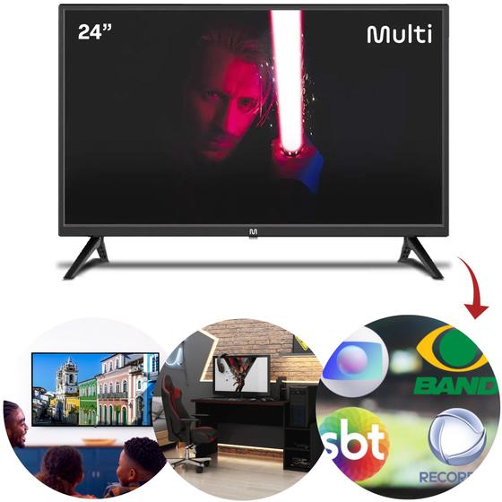 Tv Monitor 24 Hd 720p 2 Hdmi 1 Usb Bivolt - Multilaser - Tv Monitor ...