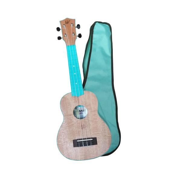 Ukulele Soprano 21 Abs Tampo Tipo Flamed Okume Verde Agua C/ Capa ...