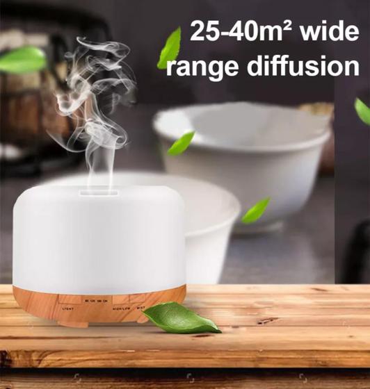Umidificador Aromatizador Difusor Essências Grande Madeira 500ml ...