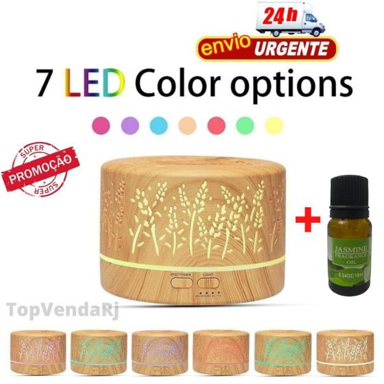 Umidificador Aromatizador E Difusor Elétrico + Essência - Aroma Difuser ...