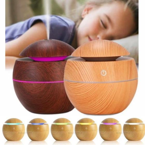 Umidificador de Ar Difusor De Aromas Ultrassônico Usb 7 Cores Led ...