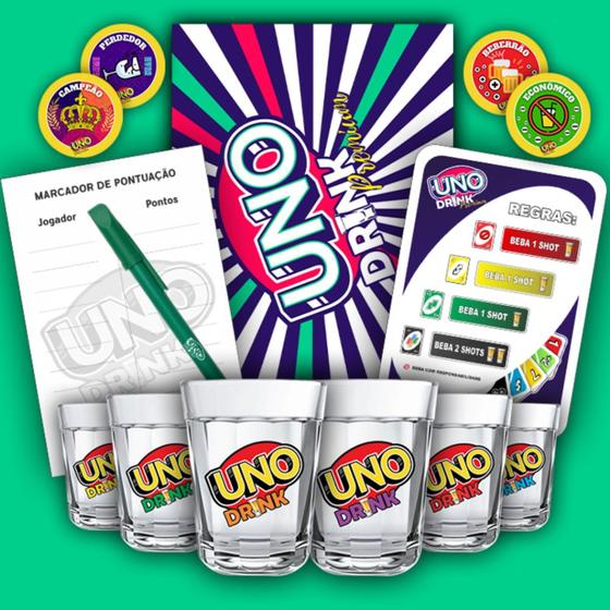 UNO Drink - Jogo Completo Oficial Para Animar a Festa - Shot Dose ...